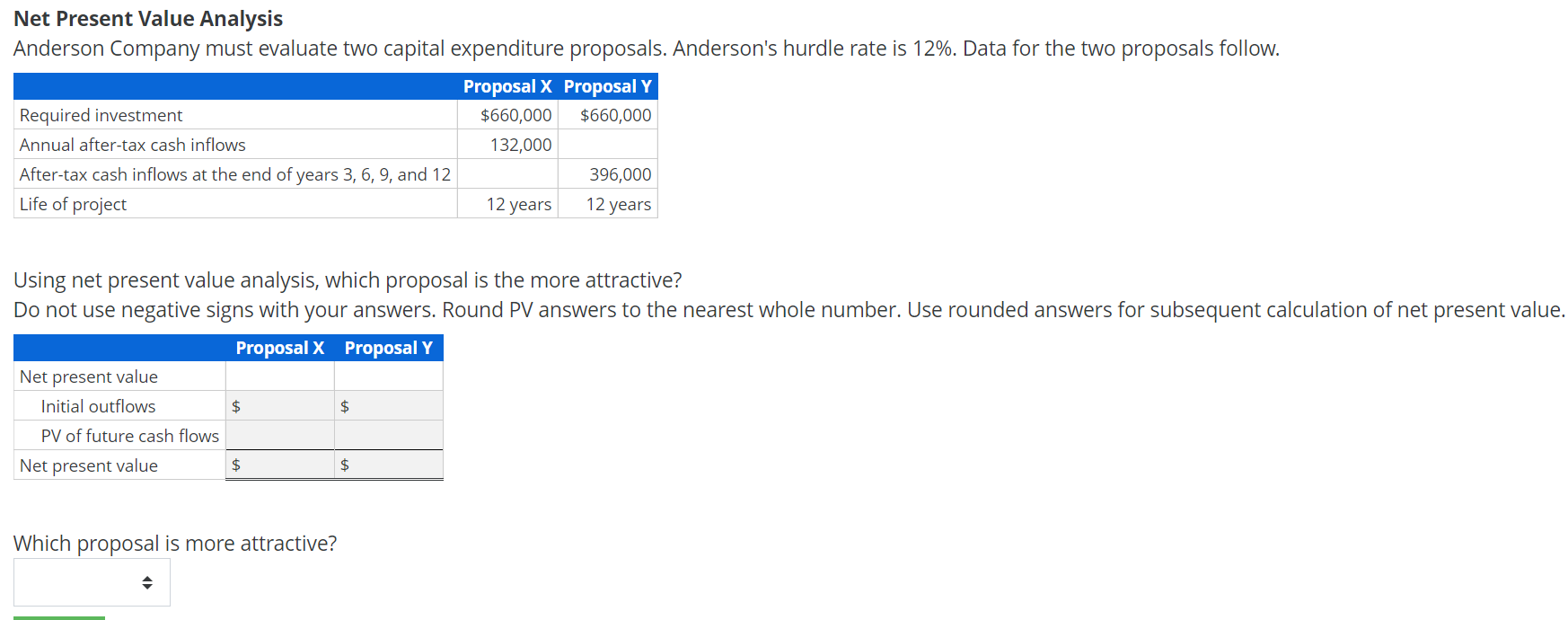 Solved Net Present Value Analysis Anderson Company must | Chegg.com