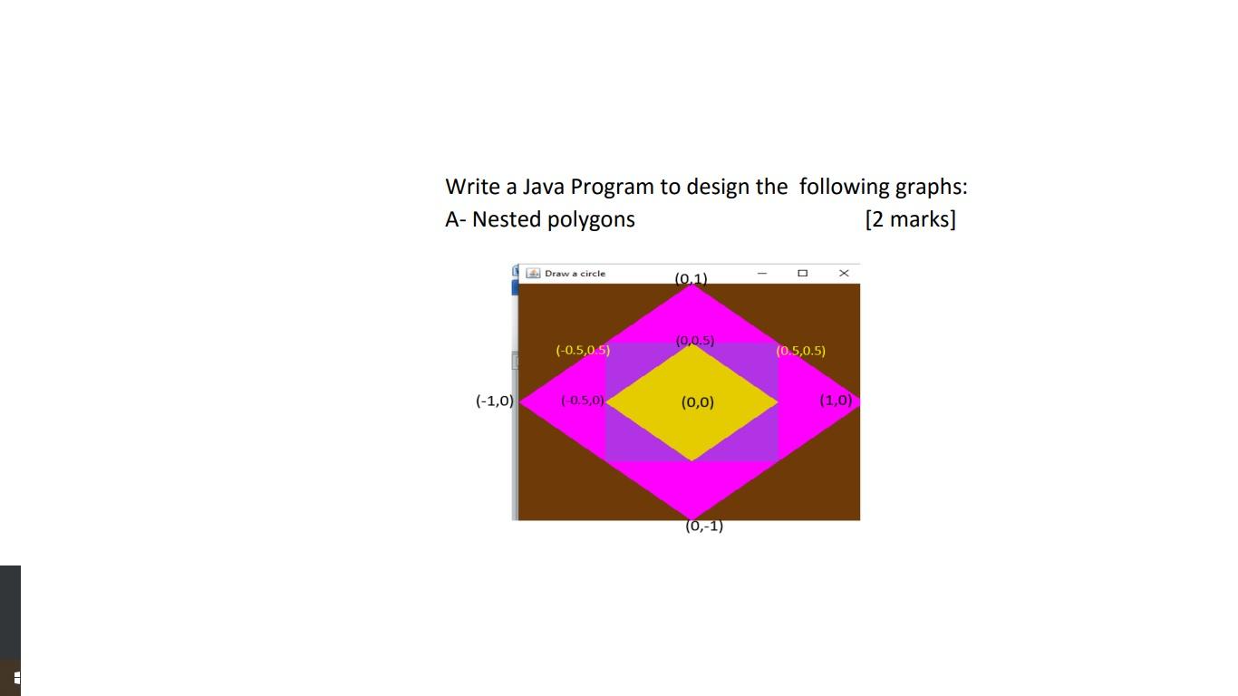 Solved Write a Java Program to design the following | Chegg.com