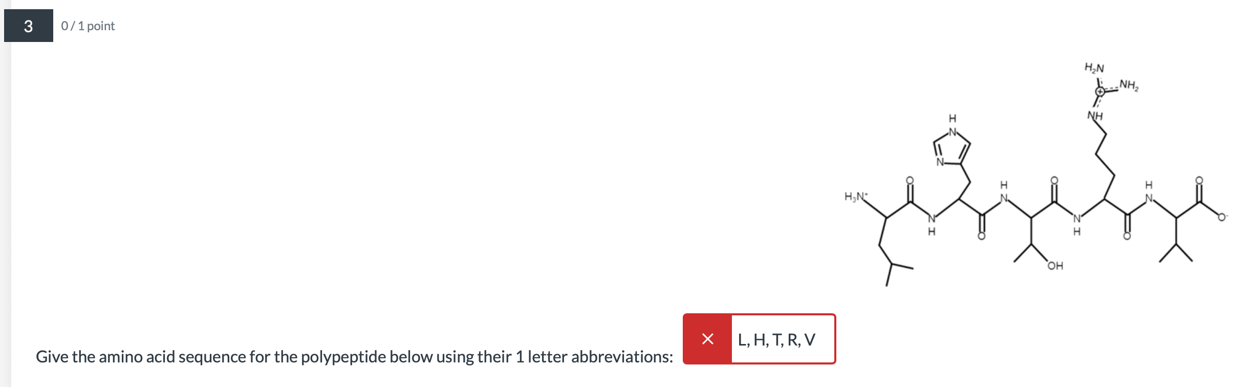 Solved Give the amino acid sequence for the polypeptide | Chegg.com
