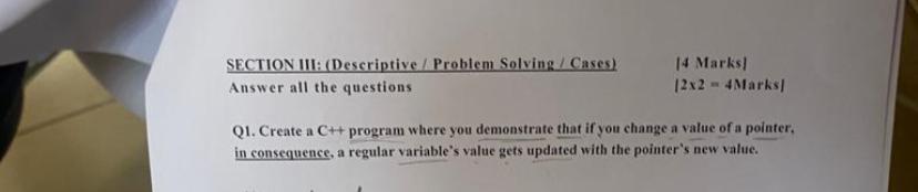 Solved Answer all the questions ∣2×2=4 Marks| Q1. Create a | Chegg.com