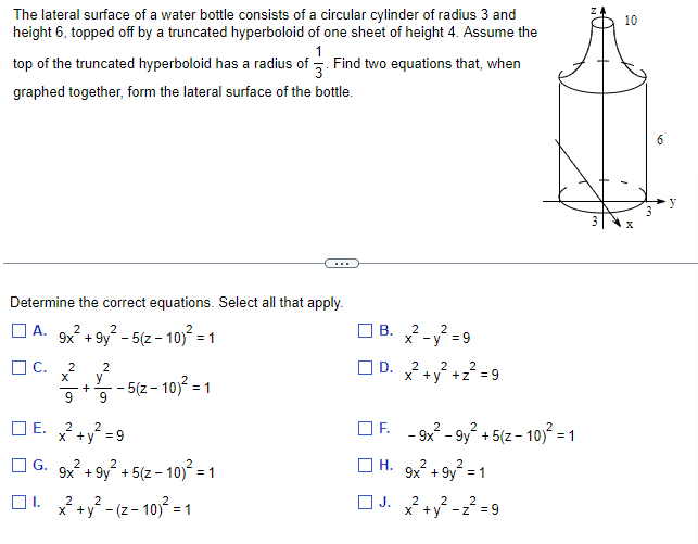 Solved The lateral surface of a water bottle consists of a | Chegg.com