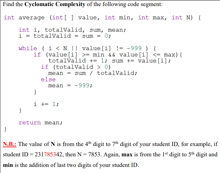 Solved Find the Cyclomatic Complexity of the following code | Chegg.com