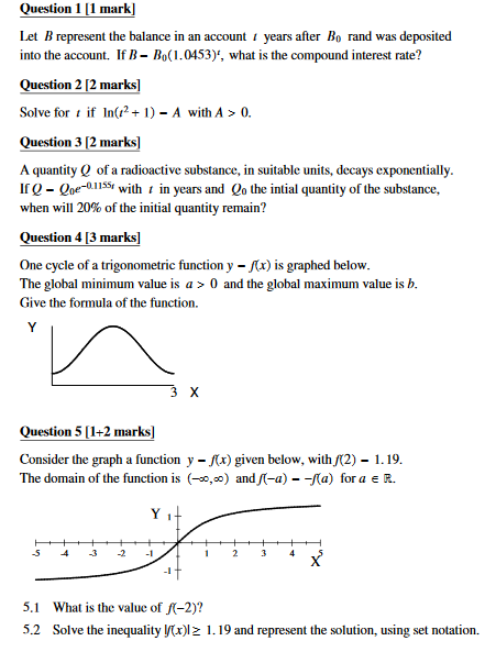 Solved Question 1 [1 mark] Let B represent the balance in an | Chegg.com