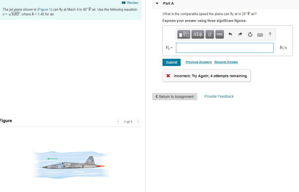 Solved Review PartA The jet plane shown in (Figure 1) can | Chegg.com