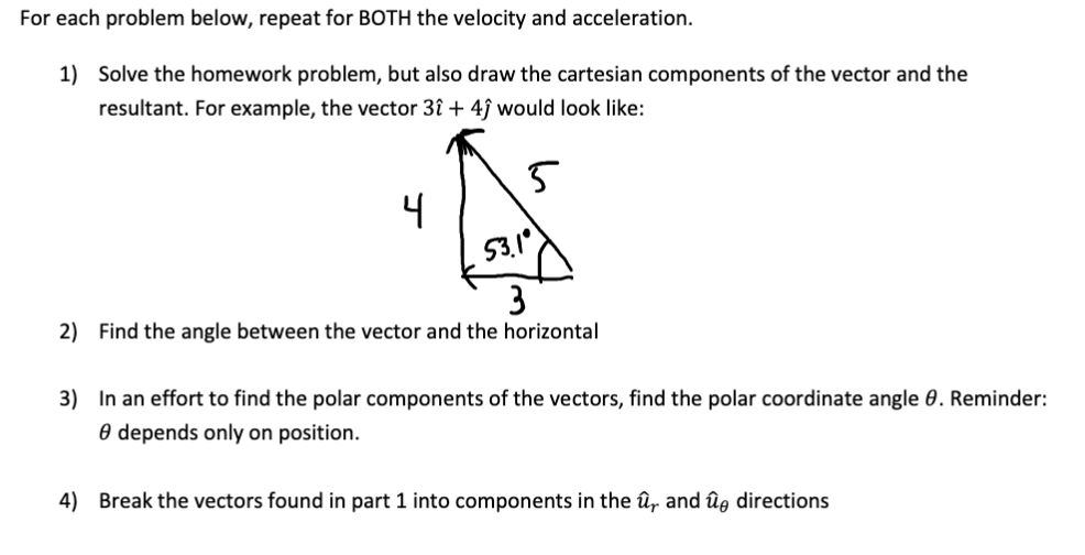 Velocity and acceleration for the cartesian | Chegg.com