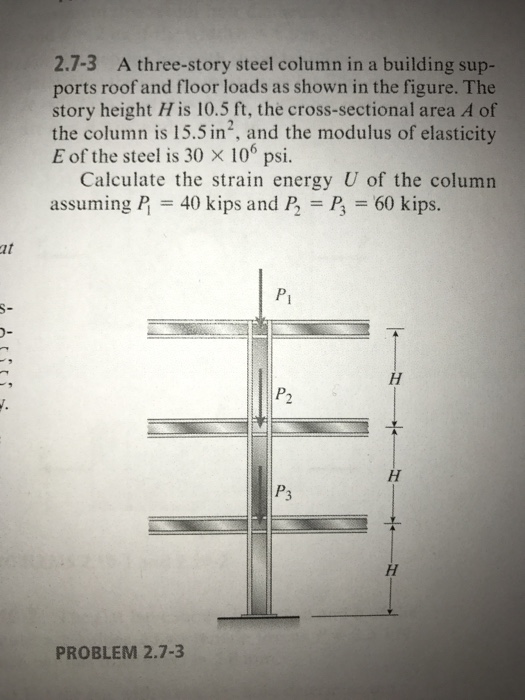 Solved A three-story steel column in a building supports | Chegg.com