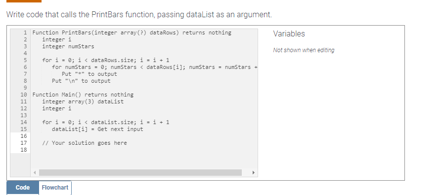 Solved Using Corel, Write code that calls the PrintBars | Chegg.com