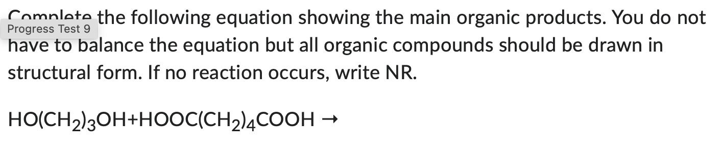 Solved Complete the following equation showing the main | Chegg.com