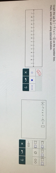 Solved Graph the set x7x
