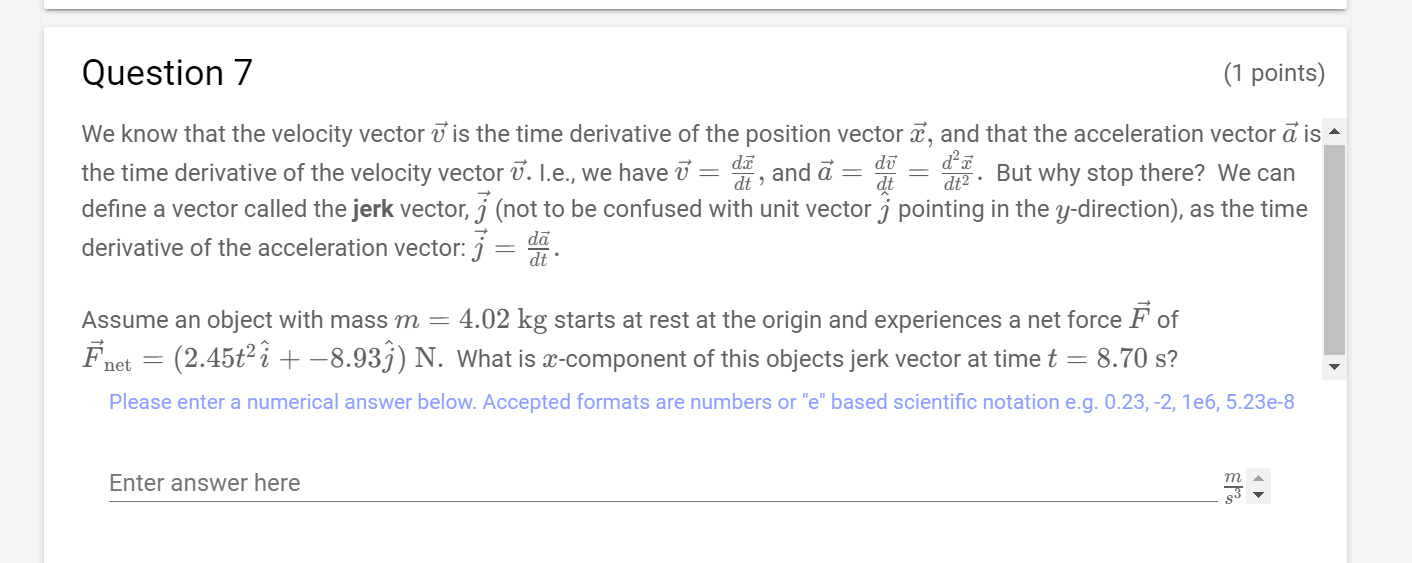 Solved We know that the velocity vector v is the time | Chegg.com