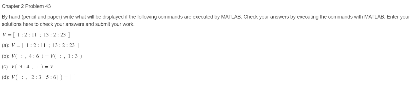 Solved Chapter 2 Problem 43 By hand (pencil and paper) write | Chegg.com