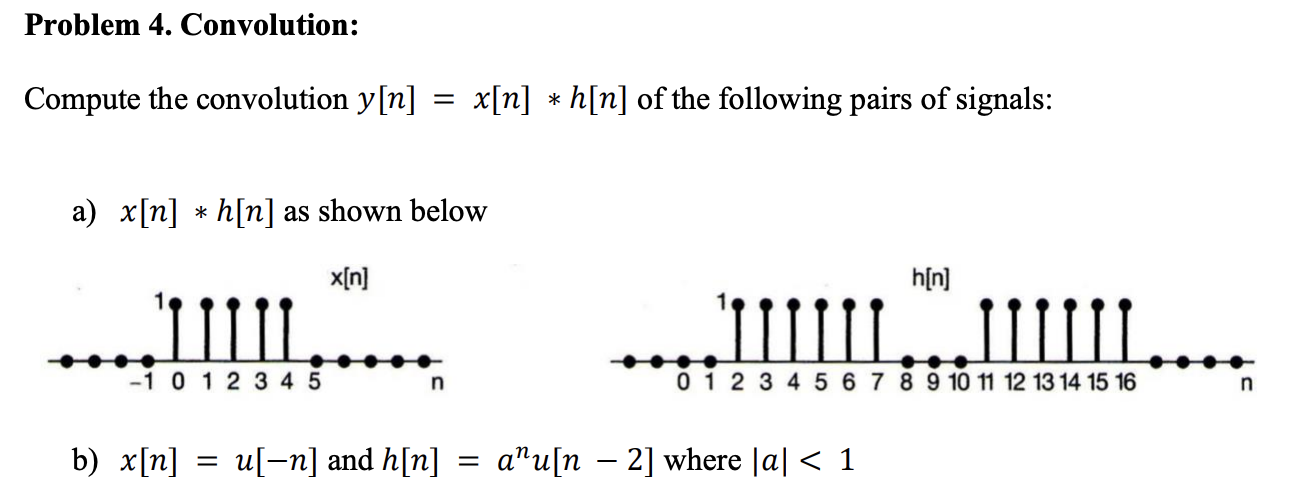 Solved Problem 4 Convolution Compute The Convolution