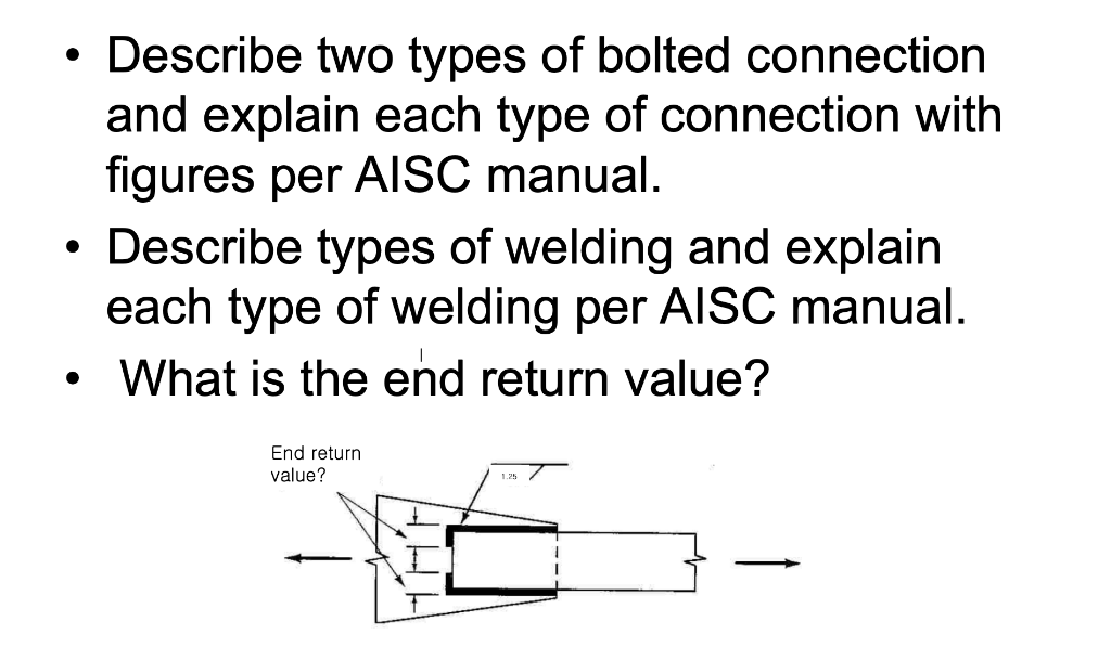 Solved • Describe two types of bolted connection and explain | Chegg.com