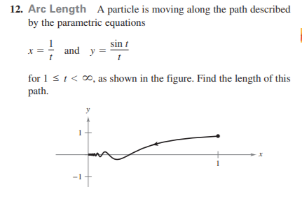 Solved 12. Arc Length A particle is moving along the path | Chegg.com