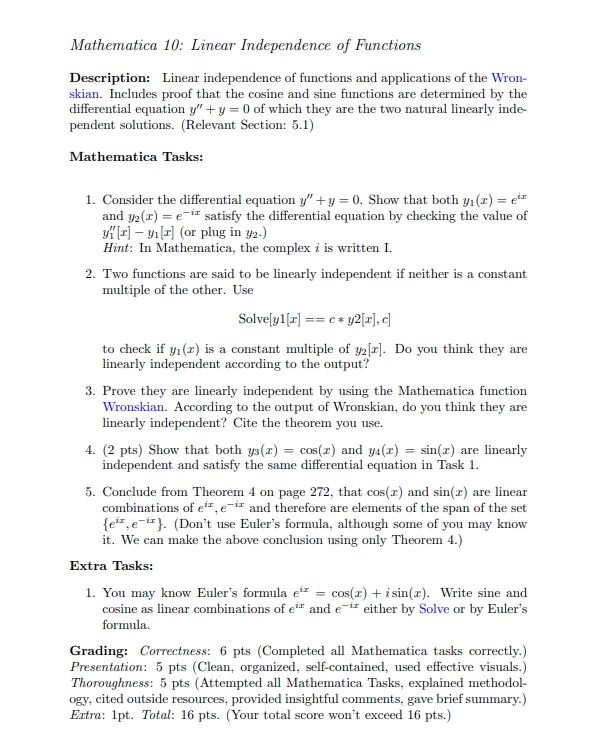 Please do in the Mathematica program only and | Chegg.com