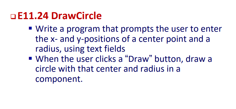 Solved Use JavaFX only programs using older technology AWT | Chegg.com