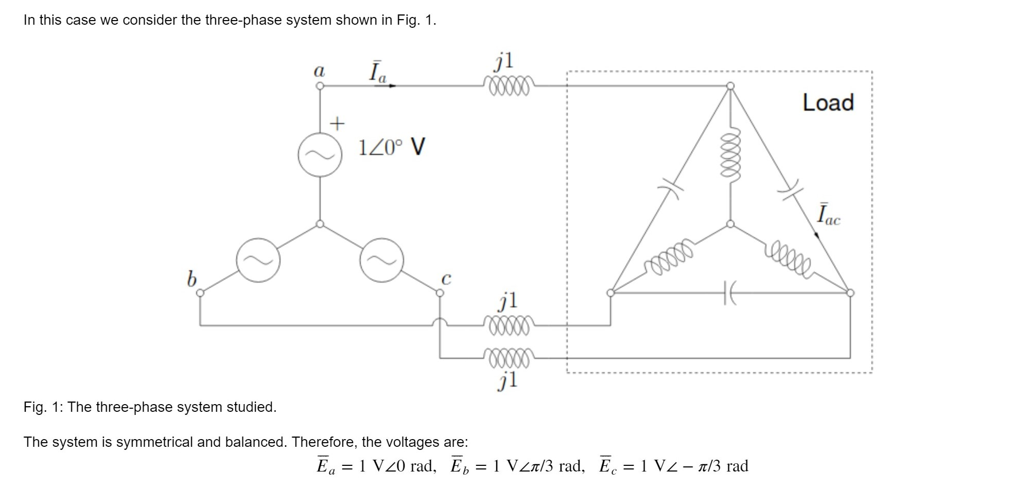 Solved In this case we consider the three-phase system shown | Chegg.com