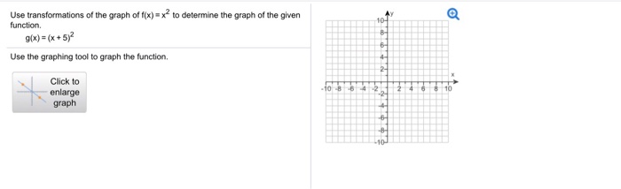 Solved Use transformations of the graph of fx) x2 to | Chegg.com