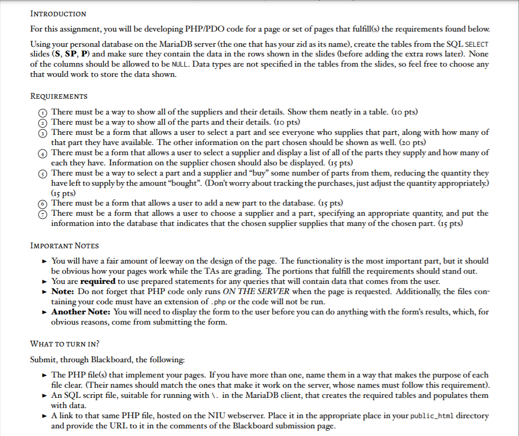 INTRODUCTION For this assignment, you will be | Chegg.com
