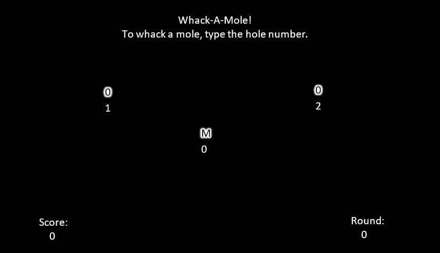 Solved Building a game in C: Whack-A-Mole! Your game will | Chegg.com