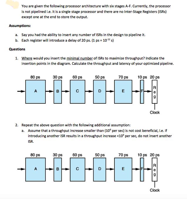You are given the following processor architecture | Chegg.com You are given the following processor architecture | Chegg.com