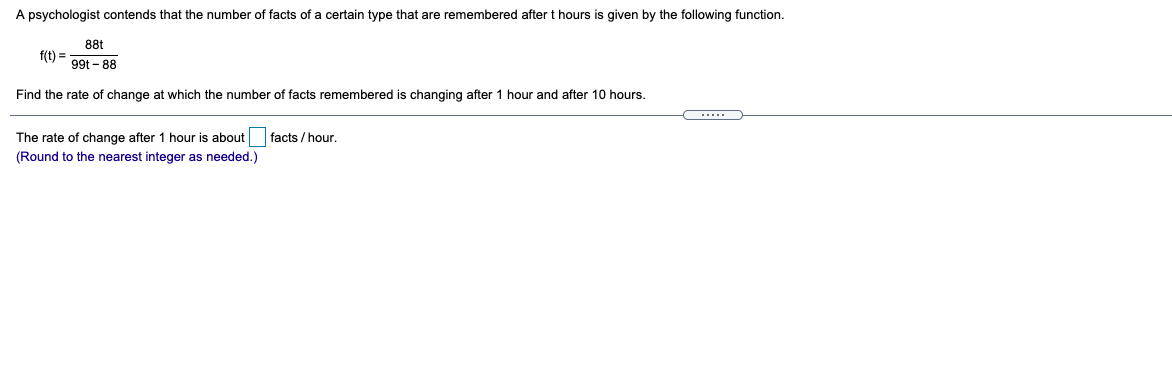 Solved A psychologist contends that the number of facts of a | Chegg.com