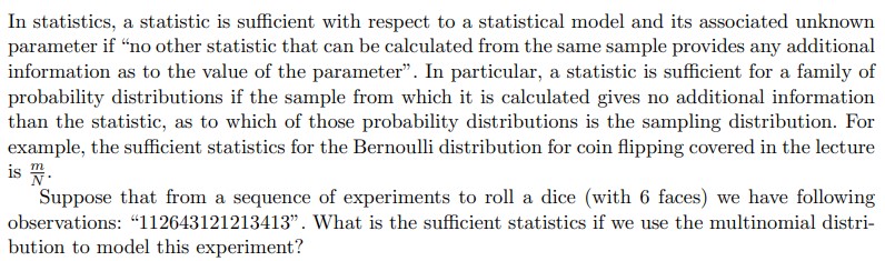 Solved In statistics, a statistic is sufficient with respect | Chegg.com