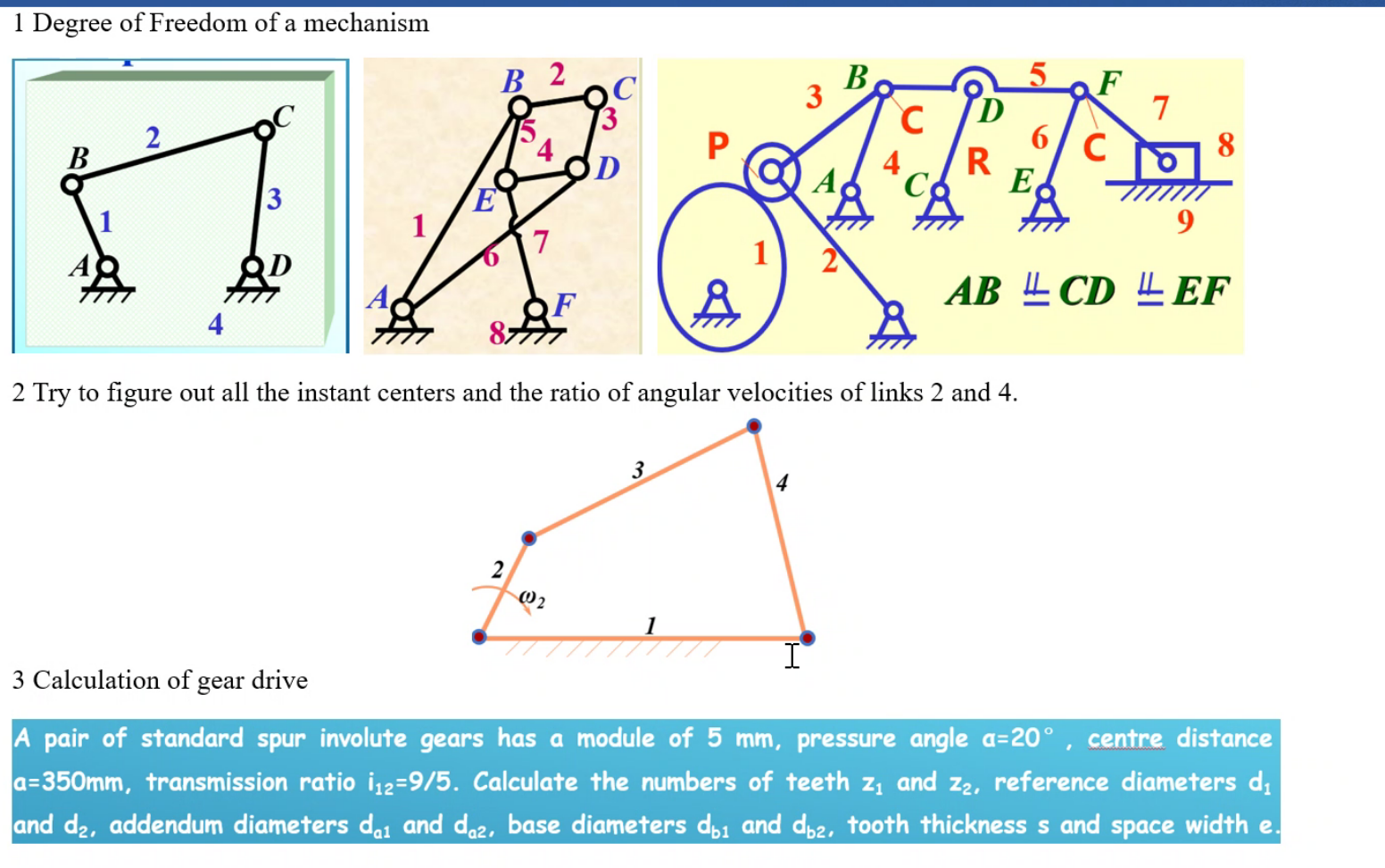 Solved 1 Degree of Freedom of a mechanism B2 C 2 P B C 8 R 3 | Chegg.com