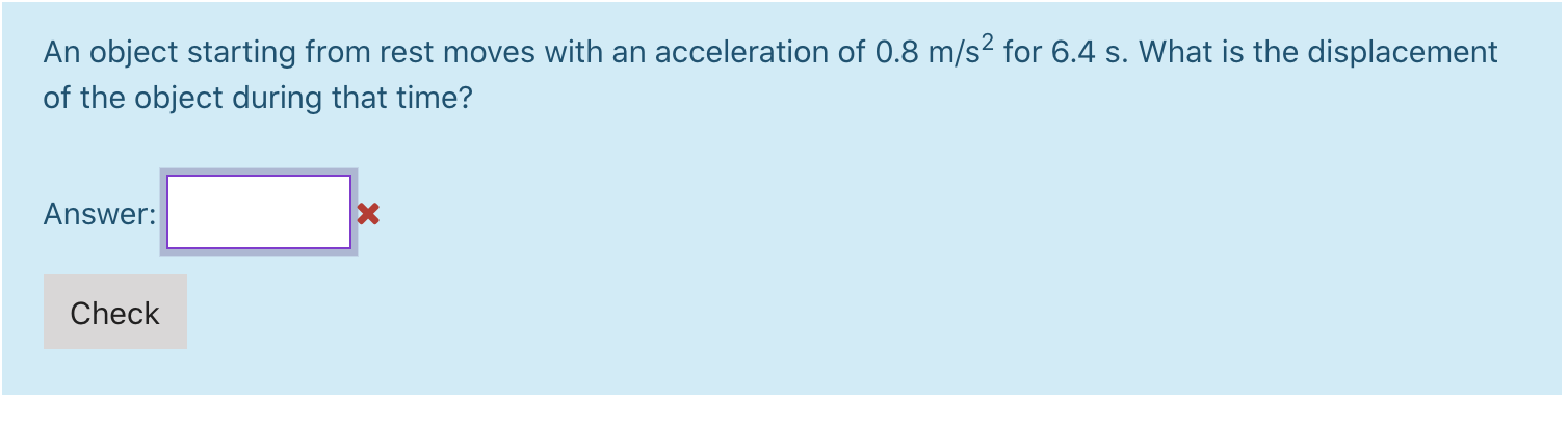 Solved An object starting from rest moves with an | Chegg.com