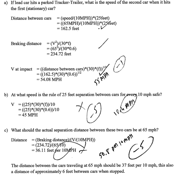 Solved Two passenger cars are traveling at 65 MPH on a | Chegg.com