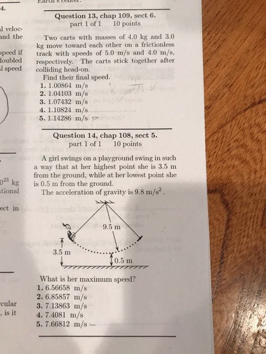 Solved Question 13, chap 109, sect 6. part 1 of 1 10 points | Chegg.com