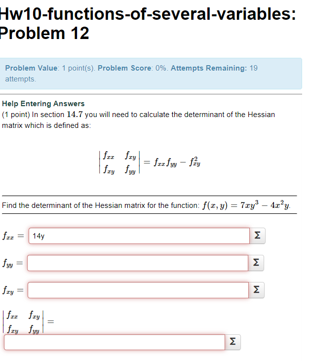 Solved Hw10-functions-of-several-variables: Problem 12 | Chegg.com