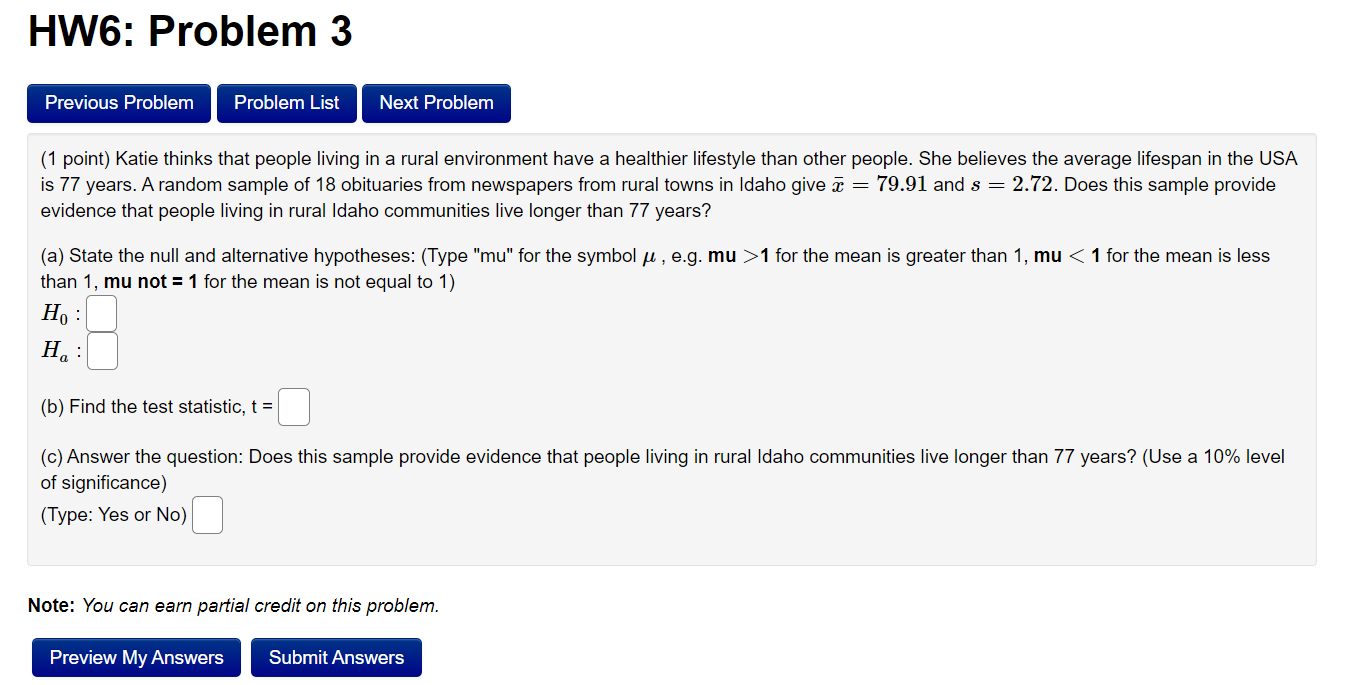 Solved HW6: Problem 3 Previous Problem Problem List Next | Chegg.com
