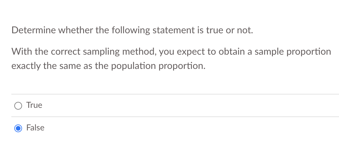 Solved Determine whether the following statement is true or | Chegg.com