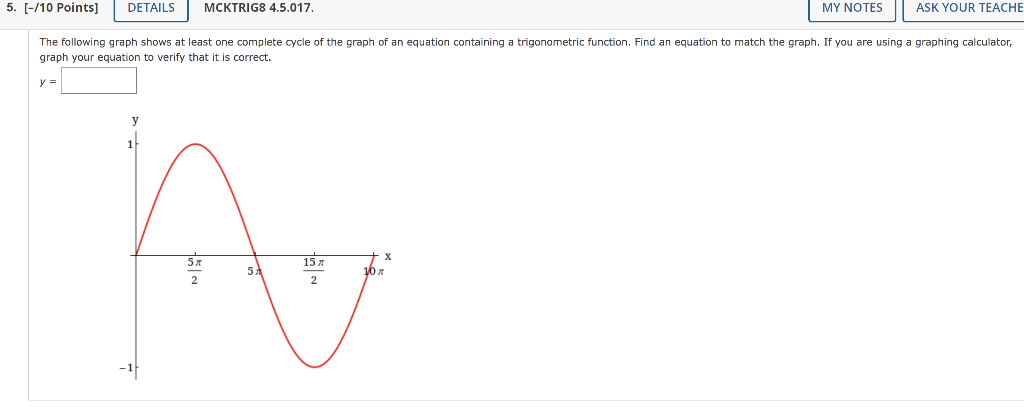 Solved The following graph shows at least one complete cycle | Chegg.com
