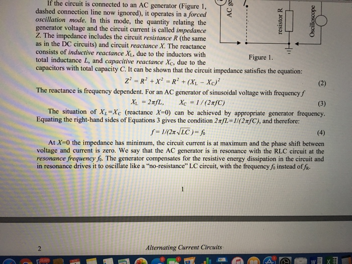 Solved #6 by schedule: Alternating Current Circuits 1. For a | Chegg.com