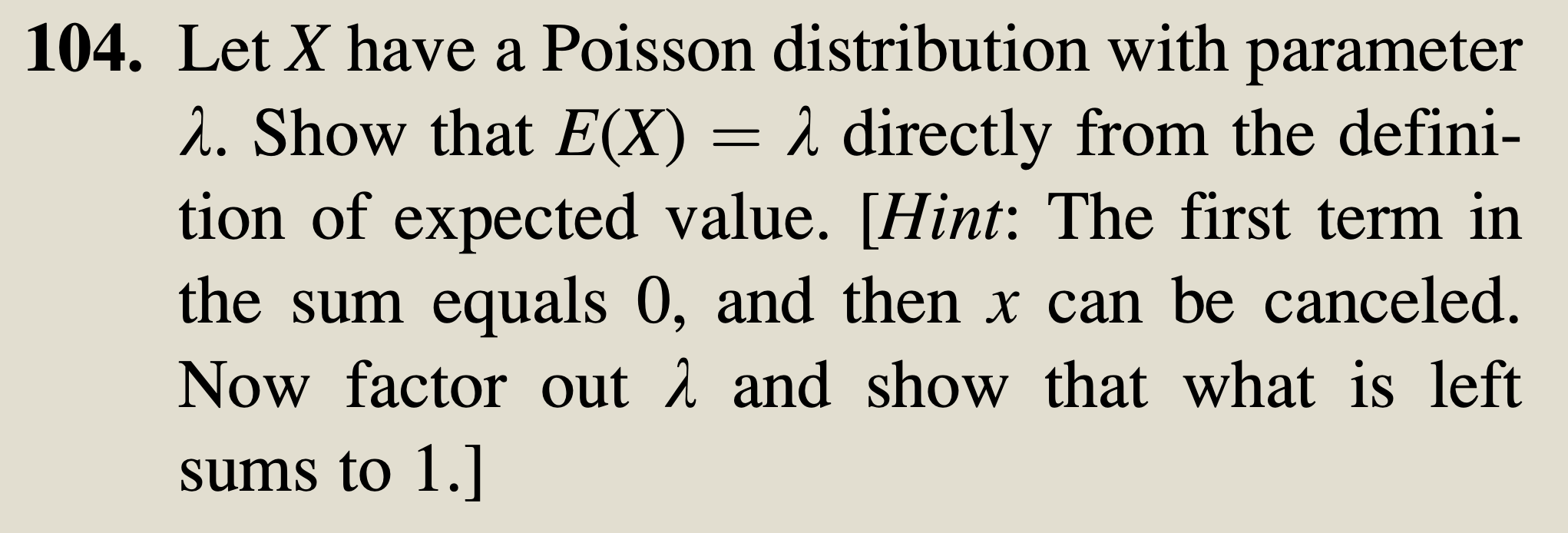 Solved = 104. Let X have a Poisson distribution with | Chegg.com