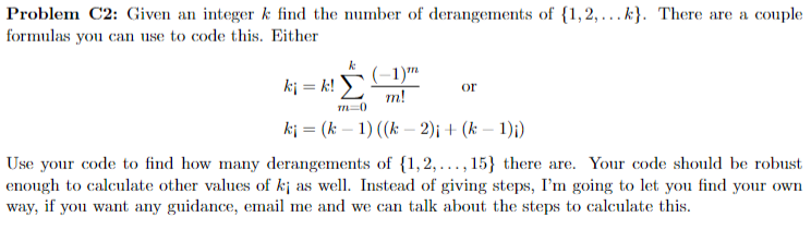 Solved Problem C2: Given an integer k find the number of | Chegg.com