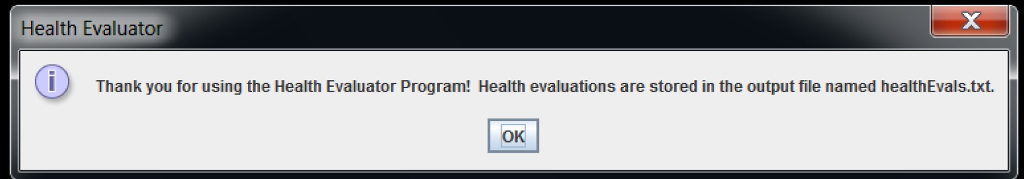 Solved create a Java program that will evaluate a person’s | Chegg.com