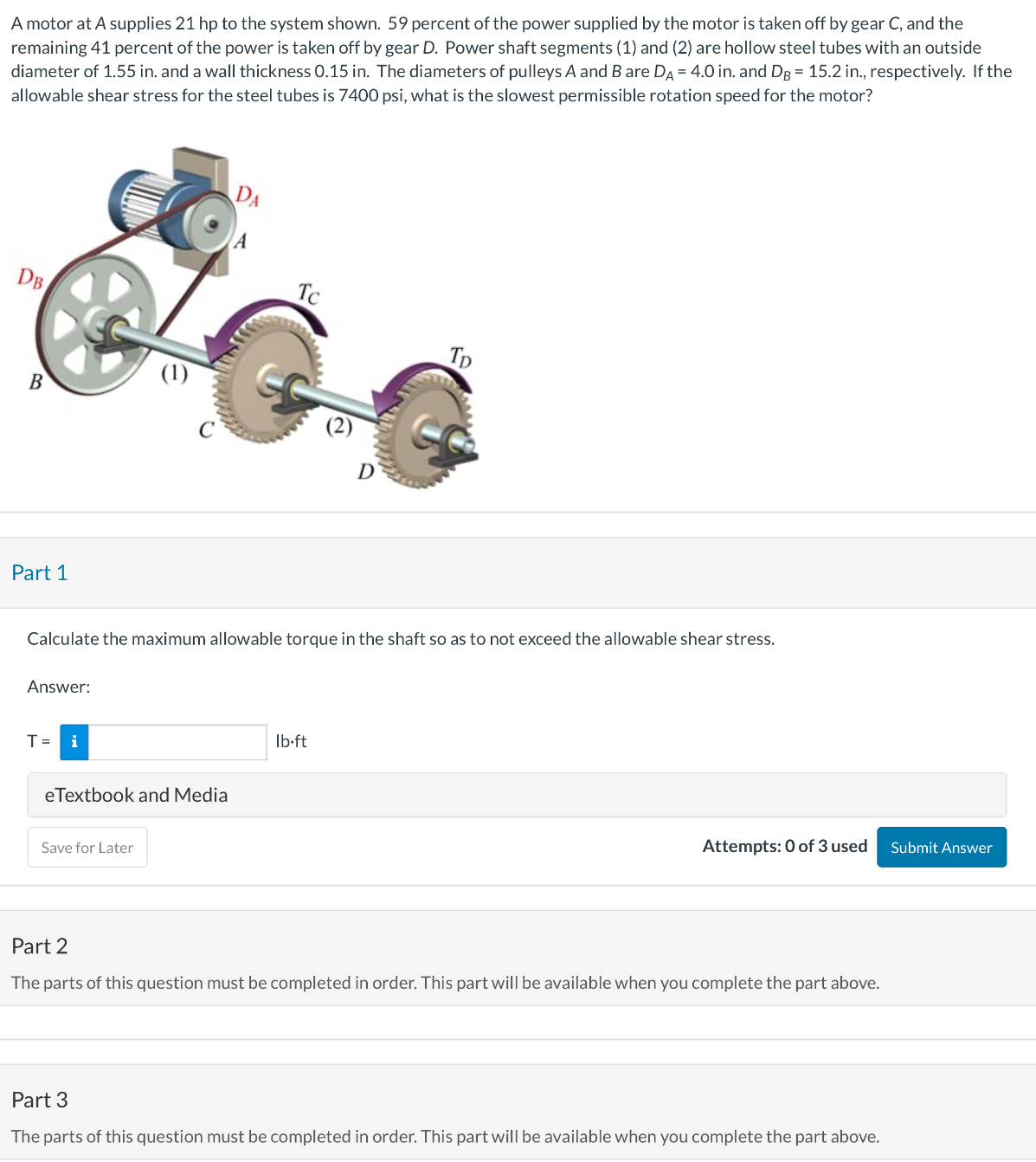 Solved Part 3The parts of this question must be completed in | Chegg.com