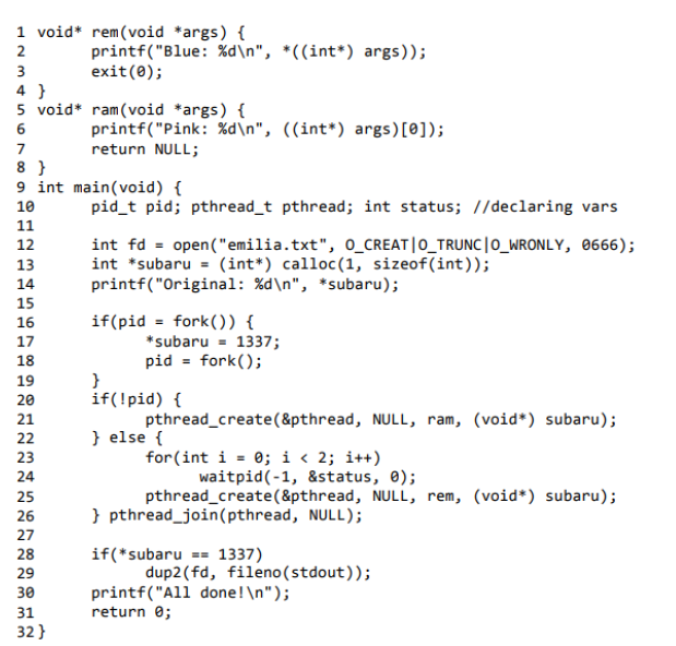 Solved Linux C Programing What Is The Output And Please 5277