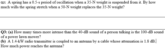Solved Q2: A spring has a 0.5−s period of oscillation when a | Chegg.com