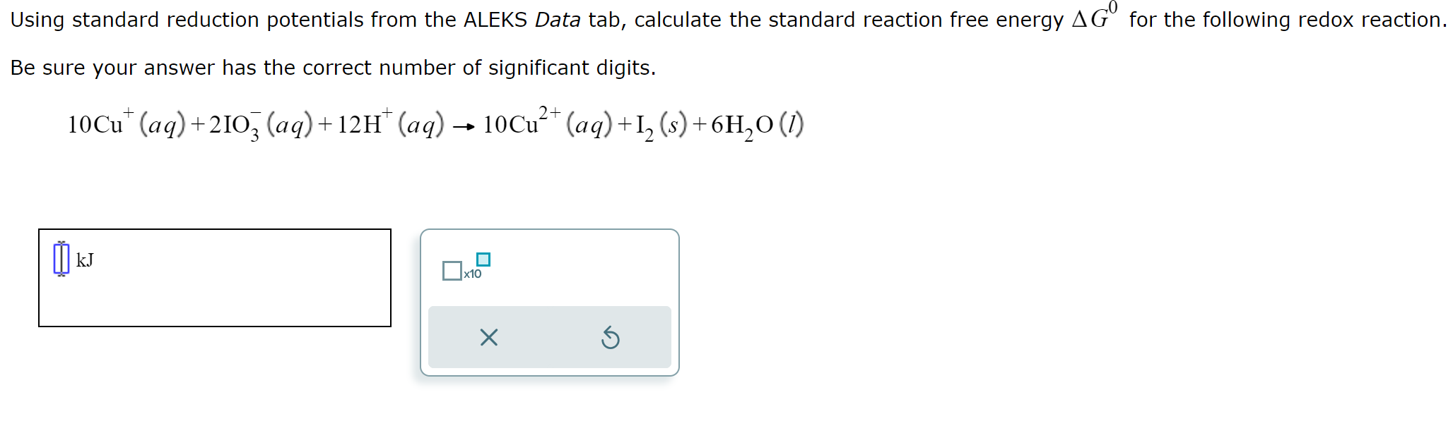Solved Using standard reduction potentials from the ALEKS | Chegg.com