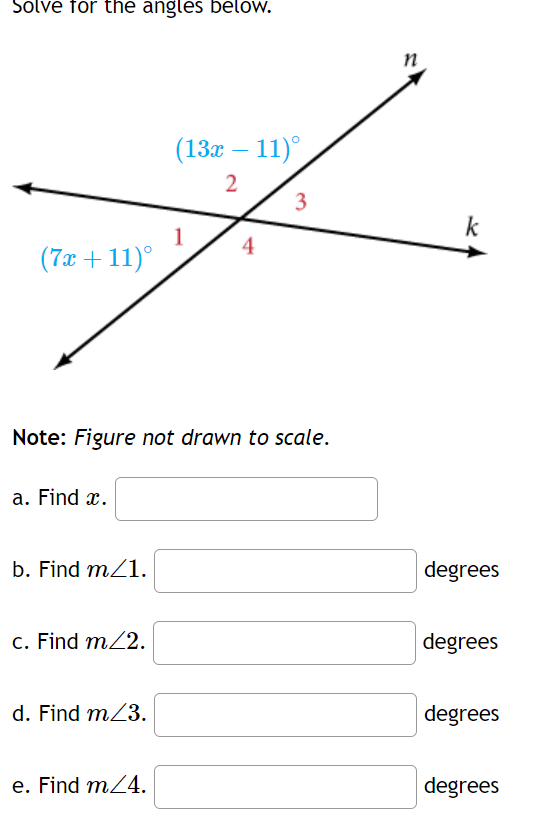 Solved Solve for the angles below.Note: Figure not drawn to | Chegg.com