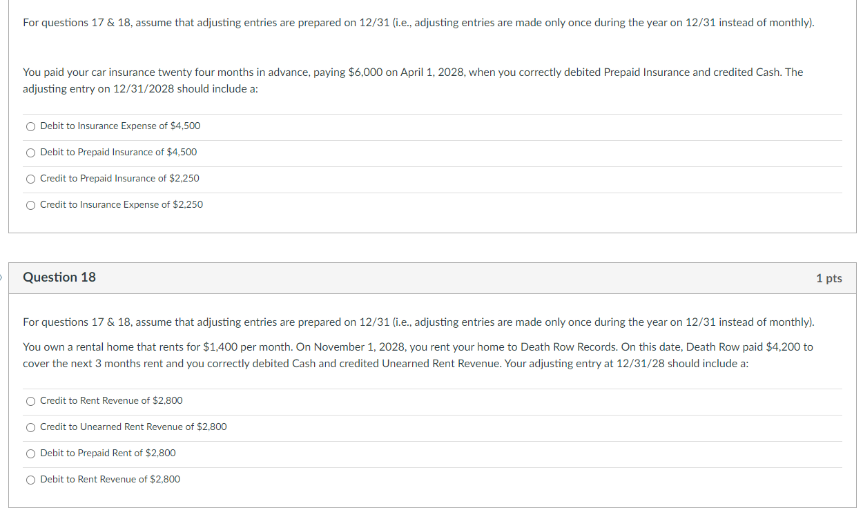Solved Question 9 1 pts A customer purchased a 12 month | Chegg.com
