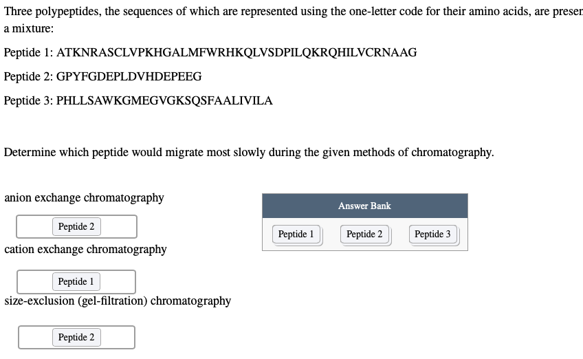 Solved Three polypeptides, the sequences of which are | Chegg.com