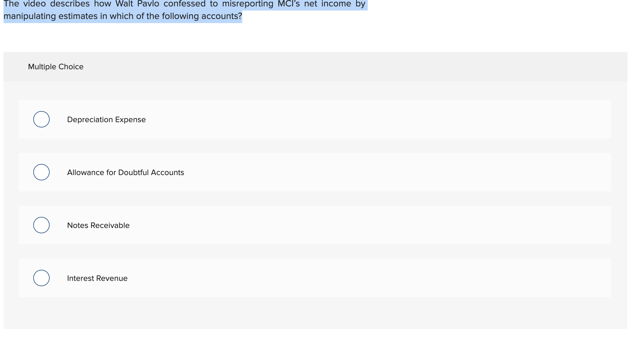 Solved The video describes how Walt Pavlo confessed to | Chegg.com