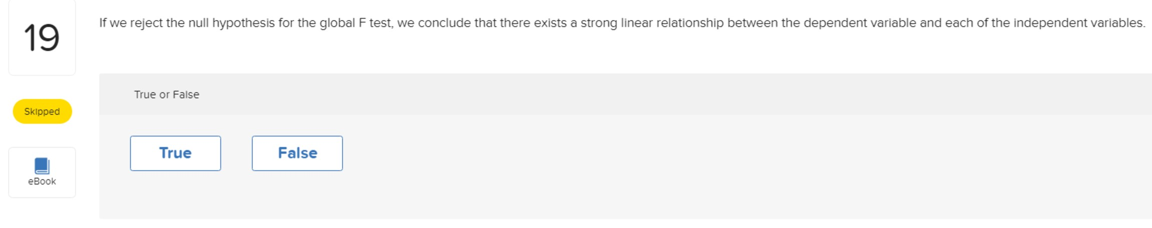 Solved If we reject the null hypothesis for the global F | Chegg.com
