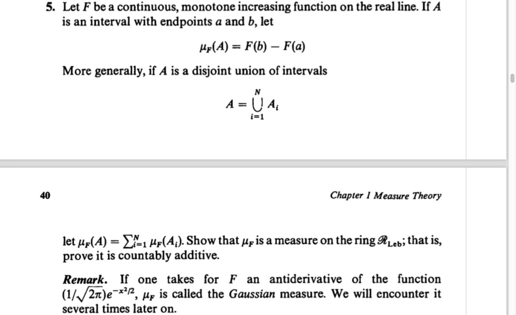 Solved 5. Let F be a continuous, monotone increasing | Chegg.com