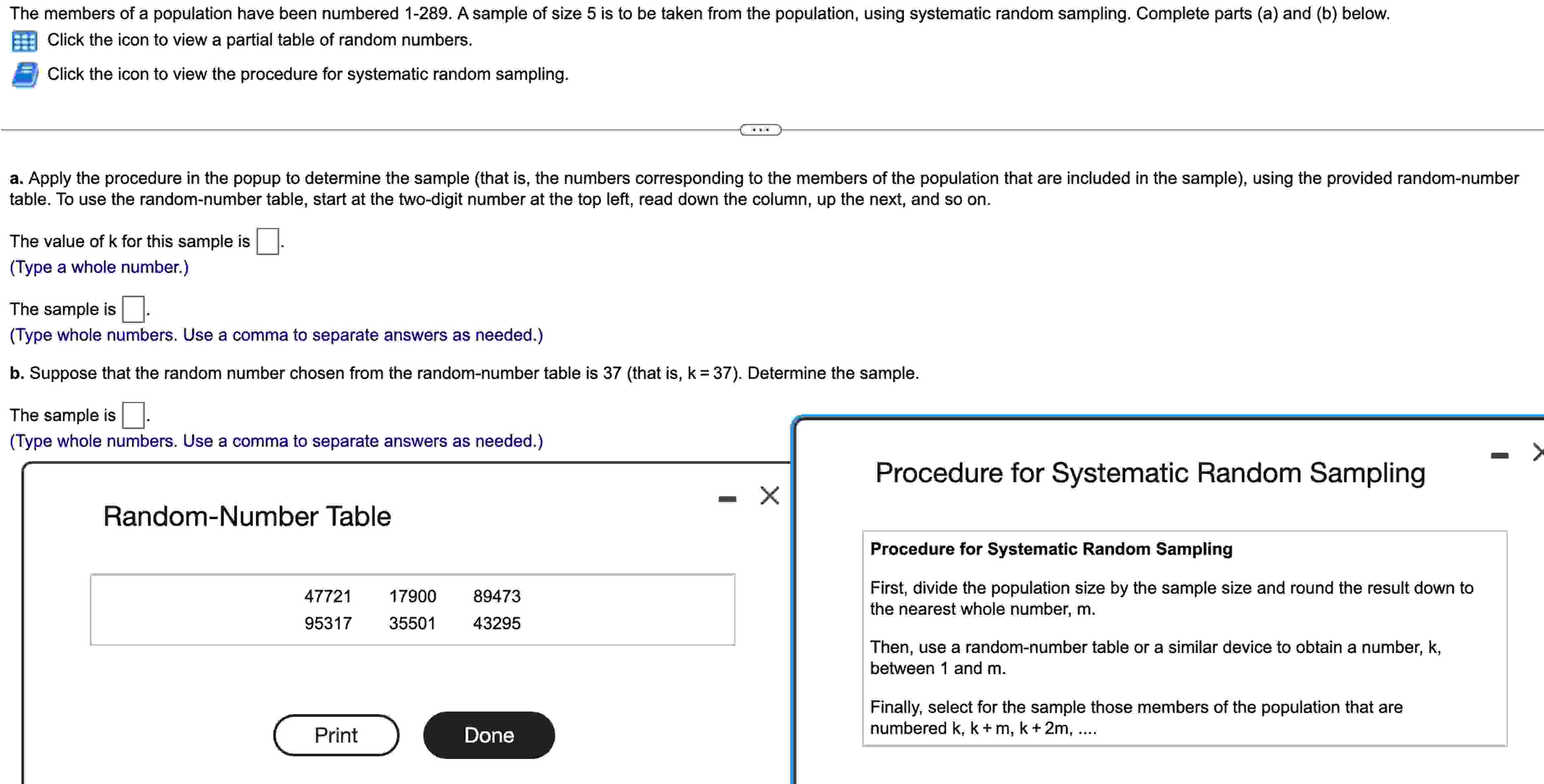 Solved Click the icon to view a partial table of random | Chegg.com